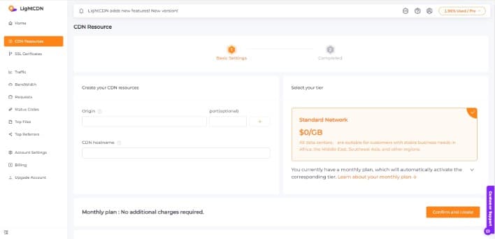 Powerful Featrues CDN | Pay as You Go CDN | LightCDN